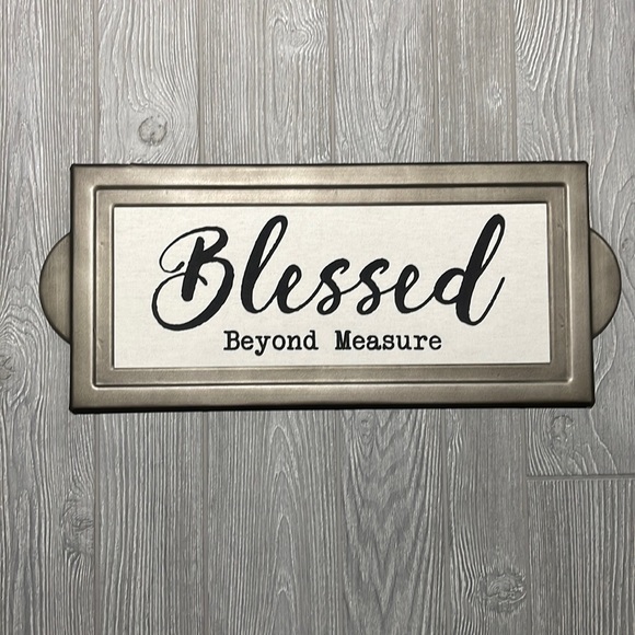 Wall Decor | Blessed Beyond Measure Wall Art Sign | Poshmark